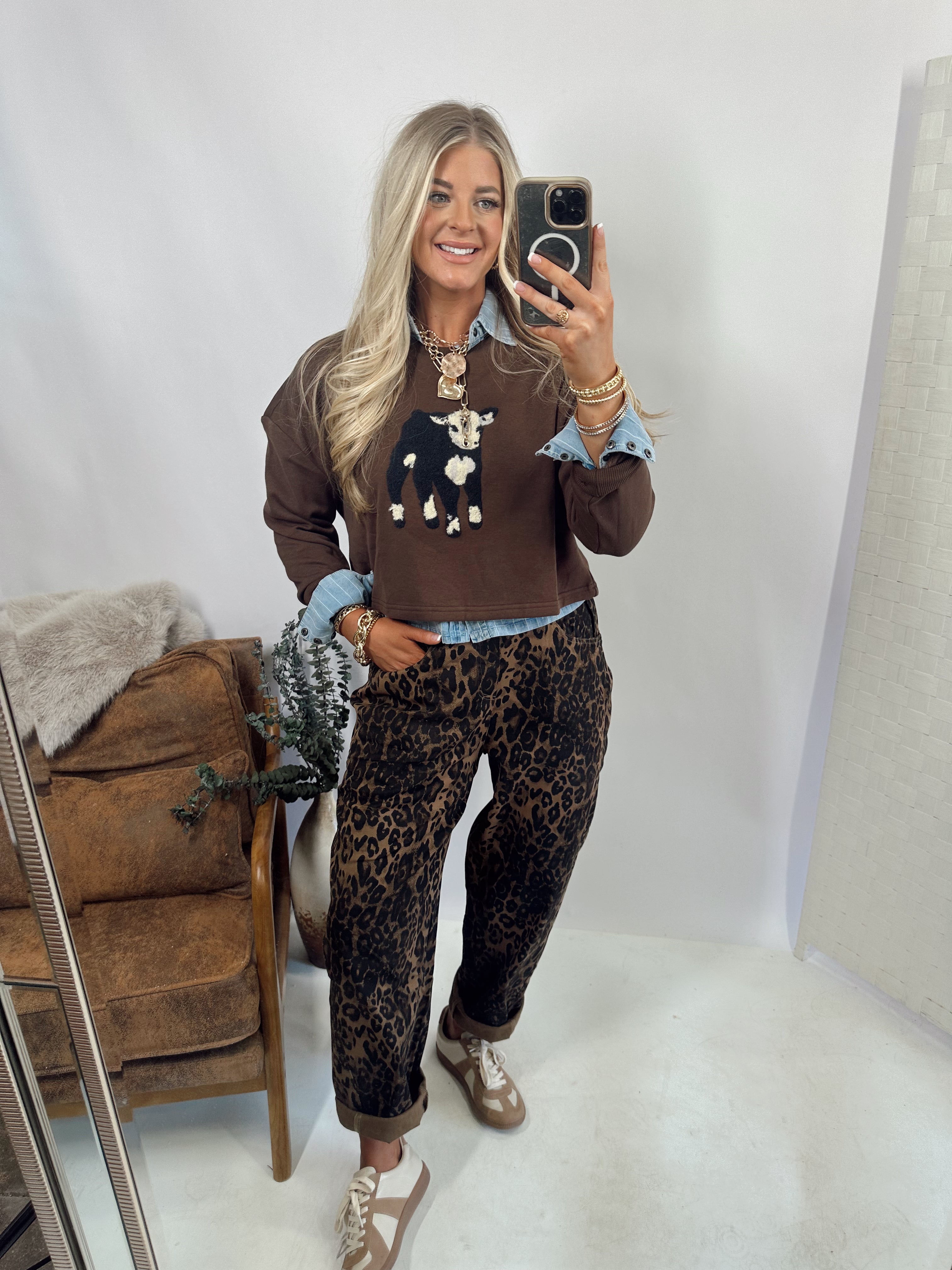 CALF SZN *BALDIE SWEATSHIRT – Grit & Grace Boutique, LLC